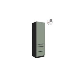 K&uuml;chen-Preisbombe K&uuml;chen Hochschrank 60 cm K&uuml;che ARIA Aquamarin matt Anti Fingerprint K&uuml;chenzeile
