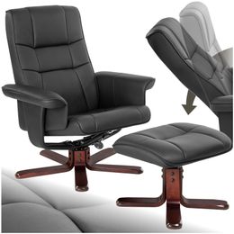 TecTake&reg; Fernsehsessel, mit Hocker, 360&deg; drehbar, Belastbarkeit 120 kg