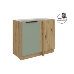 K&uuml;chen-Preisbombe K&uuml;chen Eckschrank 105 cm K&uuml;che ARIA Aquamarin matt Anti Fingerprint K&uuml;chenzeile