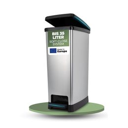 Novaliv 2er Set M&uuml;lleimer mit Deckel - 30 & 50L Tretm&uuml;lleimer mit Soft-Close-System - Stabiler Abfalleimer mit Deckel & Fu&szlig;pedal - Geruchsdichter M&uuml;lleimer K&uuml;che u.v.m - Treteimer M&uuml;llbeh&auml;lter