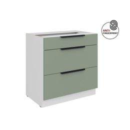 K&uuml;chen-Preisbombe K&uuml;chen Unterschrank 80 K&uuml;che ARIA Aquamarin matt Anti Fingerprint K&uuml;chenzeile