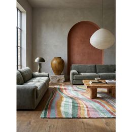 Wollteppich abstrakt Gr&uuml;n-Bunt 160 x 230 cm - DERWENT KADIMA DESIGN