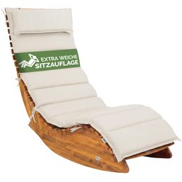 Detex Auflage Saunaliege Creme 177x58x7cm