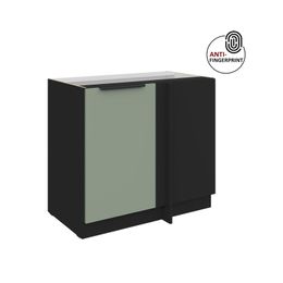 K&uuml;chen-Preisbombe K&uuml;chen Eckschrank 105cm K&uuml;che ARIA Aquamarin matt Anti Fingerprint K&uuml;chenzeile