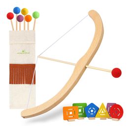 Bogenk&ouml;nig Bogenschie&szlig;-Set Holz 12-tlg.mit 6 Pfeilen und 6 Zielscheiben