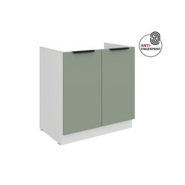 K&uuml;chen-Preisbombe K&uuml;chen Sp&uuml;lenschrank 80 K&uuml;che ARIA Aquamarin matt Anti Fingerprint K&uuml;chenzeile
