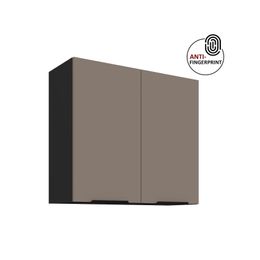 K&uuml;chen-Preisbombe K&uuml;chen H&auml;ngeschrank 80 K&uuml;che ARIA Sandgrau matt K&uuml;chenzeile Anti Fingerprint