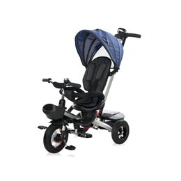 Lorelli Dreirad Zippy 3 in 1 umkehrbarer Sitz umbaubar Luftreifen Freilauf Gurt blau