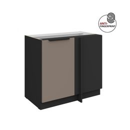 K&uuml;chen-Preisbombe K&uuml;chen Eckschrank 105cm K&uuml;che ARIA Sandgrau matt Anti Fingerprint K&uuml;chenzeile
