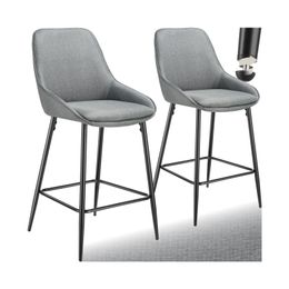 TecTake&reg; Thekenstuhl, gepolstert, weicher Bezug, pulverbeschichtete Stahlbeine, 49 x 54 x 100 cm, Belastbarkeit 120 kg