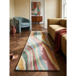 L&auml;ufer abstrakt Gr&uuml;n-Bunt 60 x 230 cm - DERWENT KADIMA DESIGN