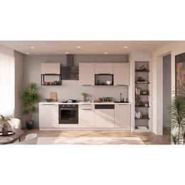 K&uuml;chen-Preisbombe K&uuml;che COMO BASIC LOFT 280 cm K&uuml;chenzeile K&uuml;chenblock Einbauk&uuml;che Kaschmir + Wei&szlig;