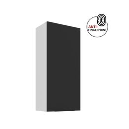 K&uuml;chen-Preisbombe K&uuml;che ARIA H&auml;ngeschrank 50 cm H&ouml;he 90 cm Schwarz K&uuml;chenzeile Anti Fingerprint