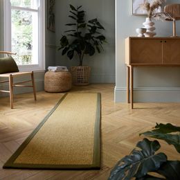 Outdoor-L&auml;ufer Bord&uuml;re Natur-Gr&uuml;n 60 x 230 cm - KEER KADIMA DESIGN