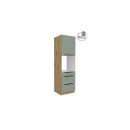 K&uuml;chen-Preisbombe K&uuml;chen Hochschrank 60 cm K&uuml;che ARIA Aquamarin matt Anti Fingerprint K&uuml;chenzeile