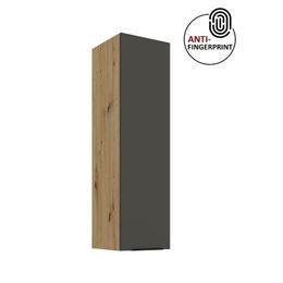 K&uuml;chen-Preisbombe K&uuml;che ARIA H&auml;ngeschrank 30 cm H&ouml;he 90 cm Graphite K&uuml;chenzeile Anti Fingerprint