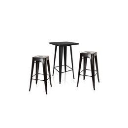 hjh OFFICE Barstuhl Vantaggio Set Metall ohne Armlehnen