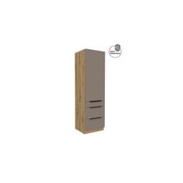 K&uuml;chen-Preisbombe K&uuml;chen Hochschrank 60 cm K&uuml;che ARIA Sandgrau matt Anti Fingerprint K&uuml;chenzeile