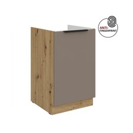 K&uuml;chen-Preisbombe K&uuml;chen Sp&uuml;lenschrank 50 K&uuml;che ARIA Sandgrau matt Anti Fingerprint K&uuml;chenzeile