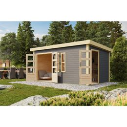 Karibu Gartenhaus Goldbach Flachdach 38 mm Wandst&auml;rke