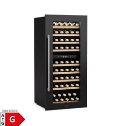 Klarstein Weink&uuml;hlschrank Vinsider Duo 79 Flaschen 2 K&uuml;hlzonen UV-Schutz 9 Regale Touch Schwarz 79 Liter 2 K&uuml;hlzonen