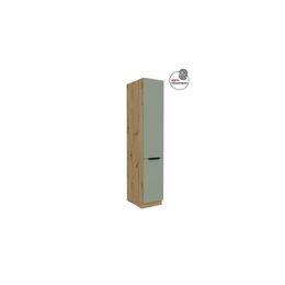 K&uuml;chen-Preisbombe K&uuml;chen Hochschrank 40 cm K&uuml;che ARIA Aquamarin matt Anti Fingerprint K&uuml;chenzeile