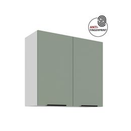 K&uuml;chen-Preisbombe K&uuml;chen H&auml;ngeschrank 80 cm K&uuml;che ARIA Aquamarin matt K&uuml;chenzeile Anti Fingerprint
