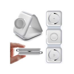 Kabelloses Ladeger&auml;t 15W f&uuml;r Smartphone, Apple Watch, AirPods P14 Wei&szlig;