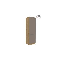 K&uuml;chen-Preisbombe K&uuml;chen Hochschrank 60 cm K&uuml;che ARIA Sandgrau matt Anti Fingerprint K&uuml;chenzeile