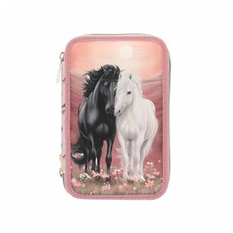 Depesche 3-Fach Federtasche BLOSSOM PONY inkl. Stifte Miss Melody 7,5 x 13 x 20 cm