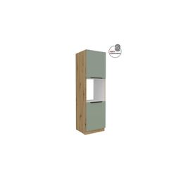 K&uuml;chen-Preisbombe K&uuml;chen Hochschrank 60 cm K&uuml;che ARIA Aquamarin matt Anti Fingerprint K&uuml;chenzeile