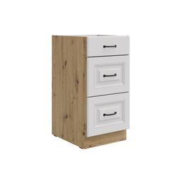K&uuml;chen-Preisbombe K&uuml;chen Unterschrank 40 cm Stilo Wei&szlig; Vollauszug Soft-Close K&uuml;che Einbauk&uuml;che