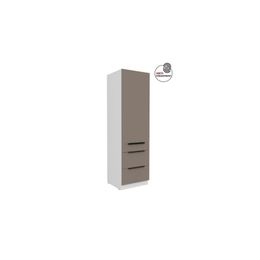K&uuml;chen-Preisbombe K&uuml;chen Hochschrank 60 cm K&uuml;che ARIA Sandgrau matt Anti Fingerprint K&uuml;chenzeile