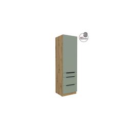 K&uuml;chen-Preisbombe K&uuml;chen Hochschrank 60 cm K&uuml;che ARIA Aquamarin matt Anti Fingerprint K&uuml;chenzeile