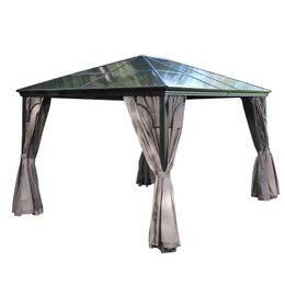 Jet-Line Pavillon Gartenpavillon 3x4,2m Sahor anthrazit Aluminium UV-Schutz