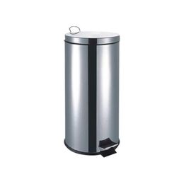 axentia Abfalleimer mit Fu&szlig;pedal &oslash;29 x 64 cm - 30 L aus hochwertigem Edelstahl