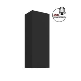 K&uuml;chen-Preisbombe K&uuml;che ARIA H&auml;ngeschrank 40 cm H&ouml;he 90 cm Schwarz K&uuml;chenzeile Anti Fingerprint