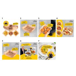 Rachs KOCHWERK Backpapier Schalen f&uuml;r Hei&szlig;luft-Fritteusen 100er-Set