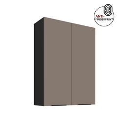 K&uuml;chen-Preisbombe K&uuml;che ARIA H&auml;ngeschrank 80 cm H&ouml;he 90 cm Sandgrau K&uuml;chenzeile Anti Fingerprint
