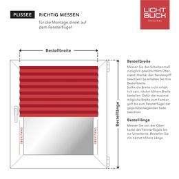 LICHTBLICK Plissee Klemmfix, ohne Bohren, verspannt, blickdicht, Hitzeschutz - Oliv