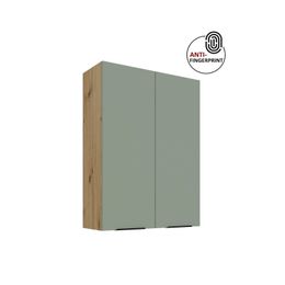 K&uuml;chen-Preisbombe K&uuml;che ARIA H&auml;ngeschrank 80 cm H&ouml;he 90 cm Aquamarin K&uuml;chenzeile Anti Fingerprint