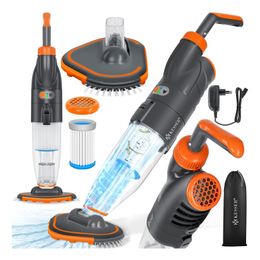 Kesser&reg; Poolsauger mit Akku elektrisch Pool Bodensauger Handsauger Poolreiniger mit Filter & 2-Geschwindigkeits-System Handsauger Reinigungsset kabellos, Inkl. Abdeckung