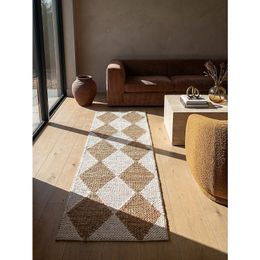 L&auml;ufer Rauten Beige 80 x 230 cm - BAIN KADIMA DESIGN