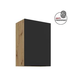 K&uuml;chen-Preisbombe K&uuml;chen H&auml;ngeschrank 50 K&uuml;che ARIA Schwarz matt K&uuml;chenzeile Anti Fingerprint