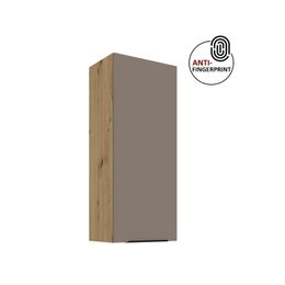 K&uuml;chen-Preisbombe K&uuml;che ARIA H&auml;ngeschrank 45 cm H&ouml;he 90 cm Sandgrau K&uuml;chenzeile Anti Fingerprint