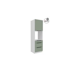K&uuml;chen-Preisbombe K&uuml;chen Hochschrank 60 cm K&uuml;che ARIA Aquamarin matt Anti Fingerprint K&uuml;chenzeile