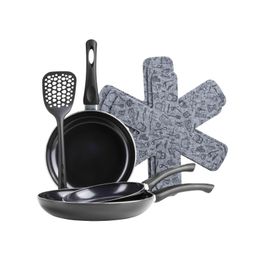 M&auml;ser M&auml;ser Pfannen Set, 7-tlg., Aluminium Ezaki Schwarz