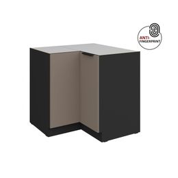 K&uuml;chen-Preisbombe K&uuml;chen Eckschrank 90x90 K&uuml;che ARIA Sandgrau matt Anti Fingerprint K&uuml;chenzeile