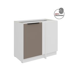 K&uuml;chen-Preisbombe K&uuml;chen Eckschrank 105 cm K&uuml;che ARIA Sandgrau matt Anti Fingerprint K&uuml;chenzeile