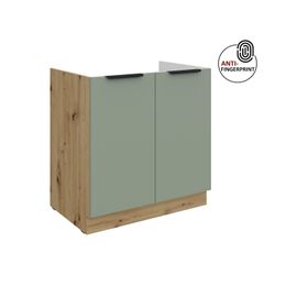 K&uuml;chen-Preisbombe K&uuml;chen Sp&uuml;lenschrank 80 K&uuml;che ARIA Aquamarin matt Anti Fingerprint K&uuml;chenzeile